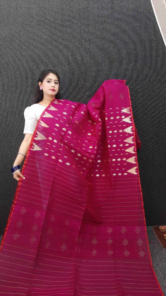 Student Budget Half Silk Jamdani 60 Count - Girls Gallery Jamdani